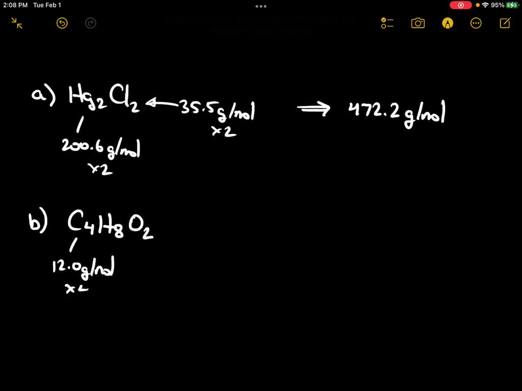 SOLVED:What are the molecular (formula) weights of the following ...