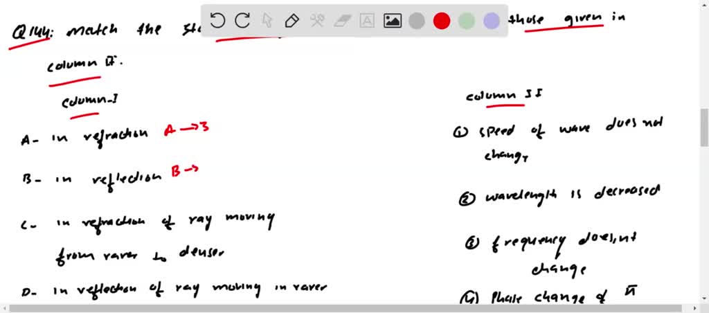 Match the statement given in Column-I with those given in Column-II. 1c Column-I 1c Column-II (A ...