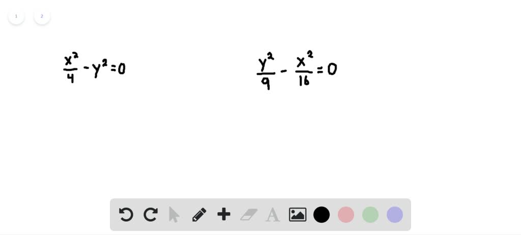 SOLVED:Degenerate Hyperbolas Graph the degenerate hyperbola. (a) \frac ...