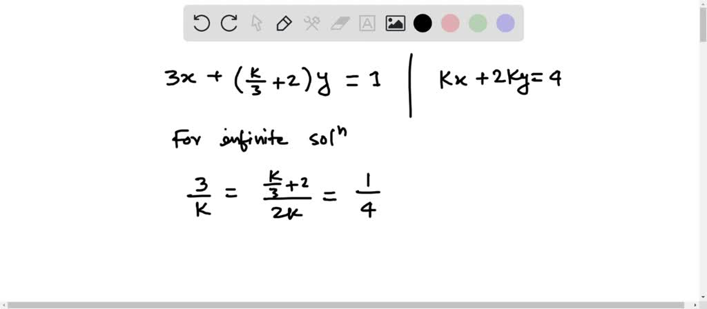 SOLVED:Select the correct alternative from the given choices. Find the value of k if the ...
