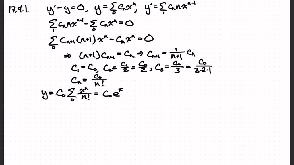 SOLVED Use Power Series To Solve The Differential Equation Y y 0 SOLVED Use Power Series To Solve The Differential Equation Y y 0