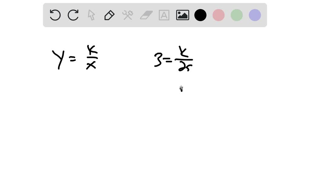 Find a mathematical model that represents the statement. (Determine the constant of ...