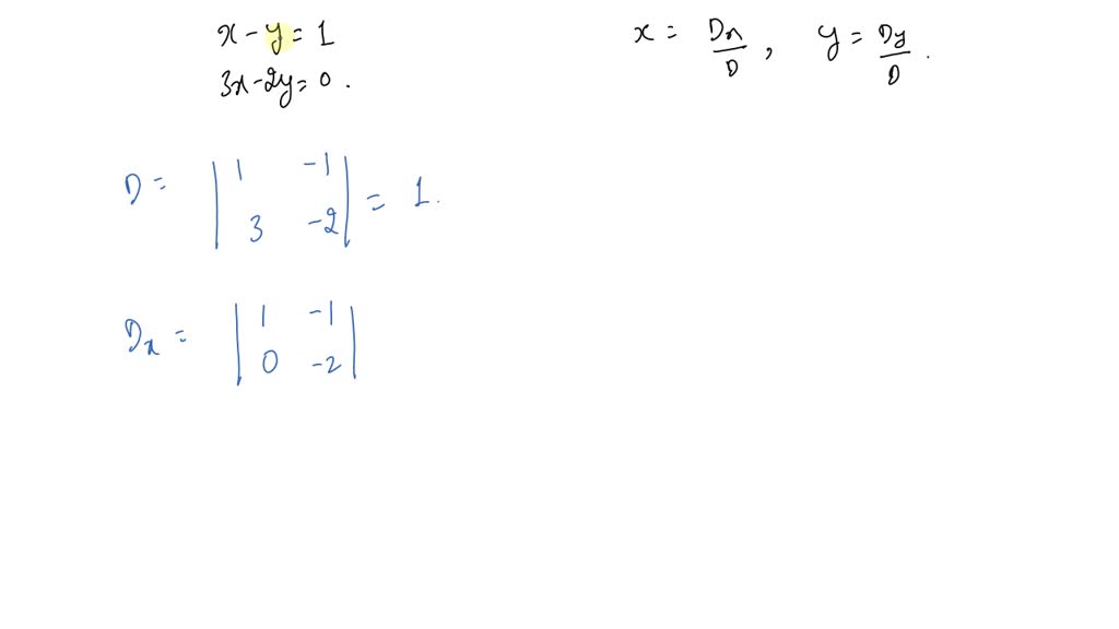 Use Cramer's Rule to solve (if possible) the syst…