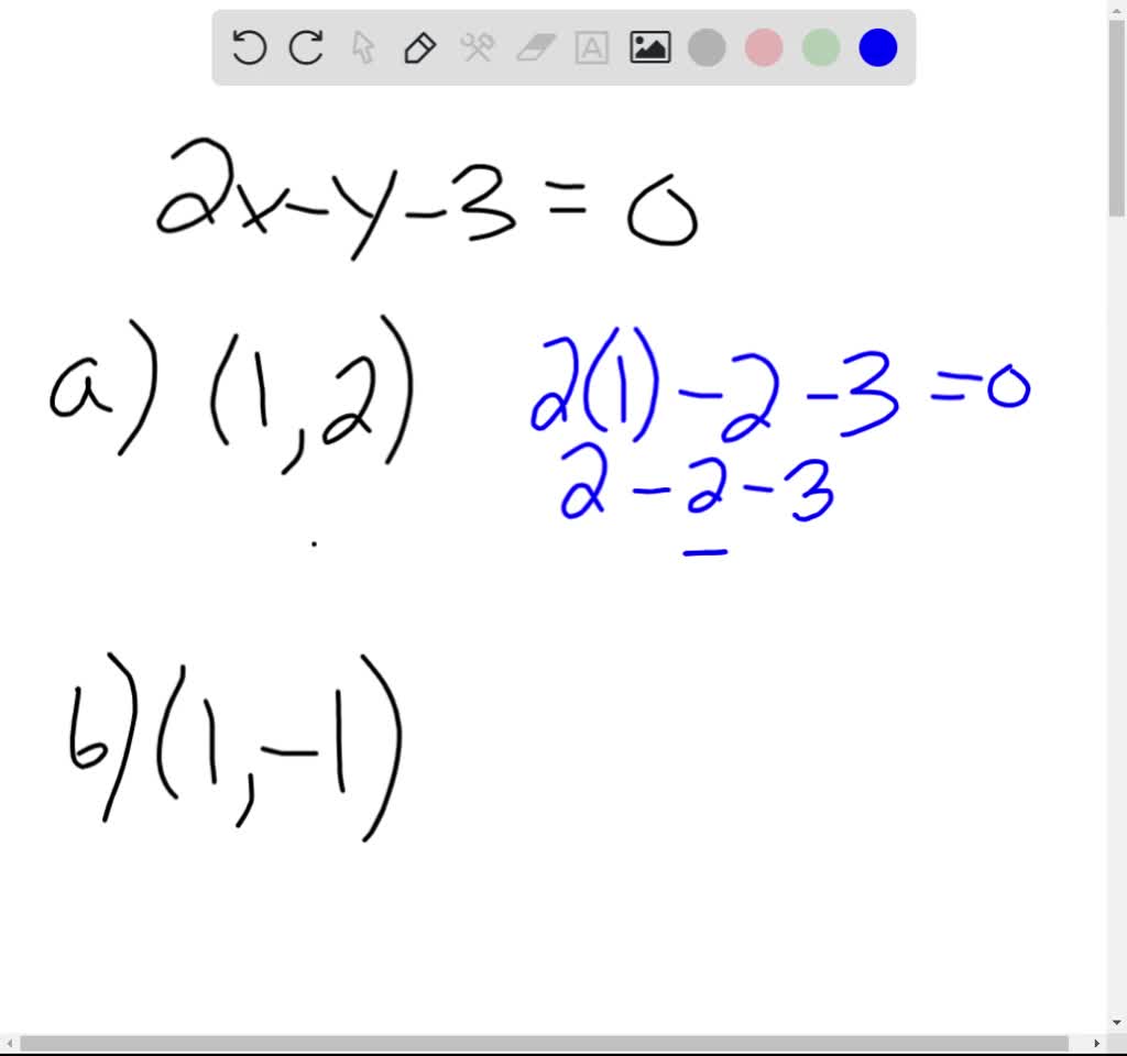 SOLVED:Determining Solution Points In Exercises determine whether each ... SOLVED:Determining Solution Points In Exercises determine whether each ...