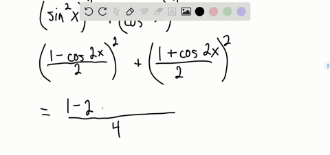 ⏩SOLVED:Exploration Consider the function f(x)=sin^4 x+cos^4 x (a ...
