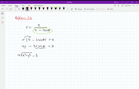 SOLVED:Convert each conic into rectangular coordinates and identify the ...