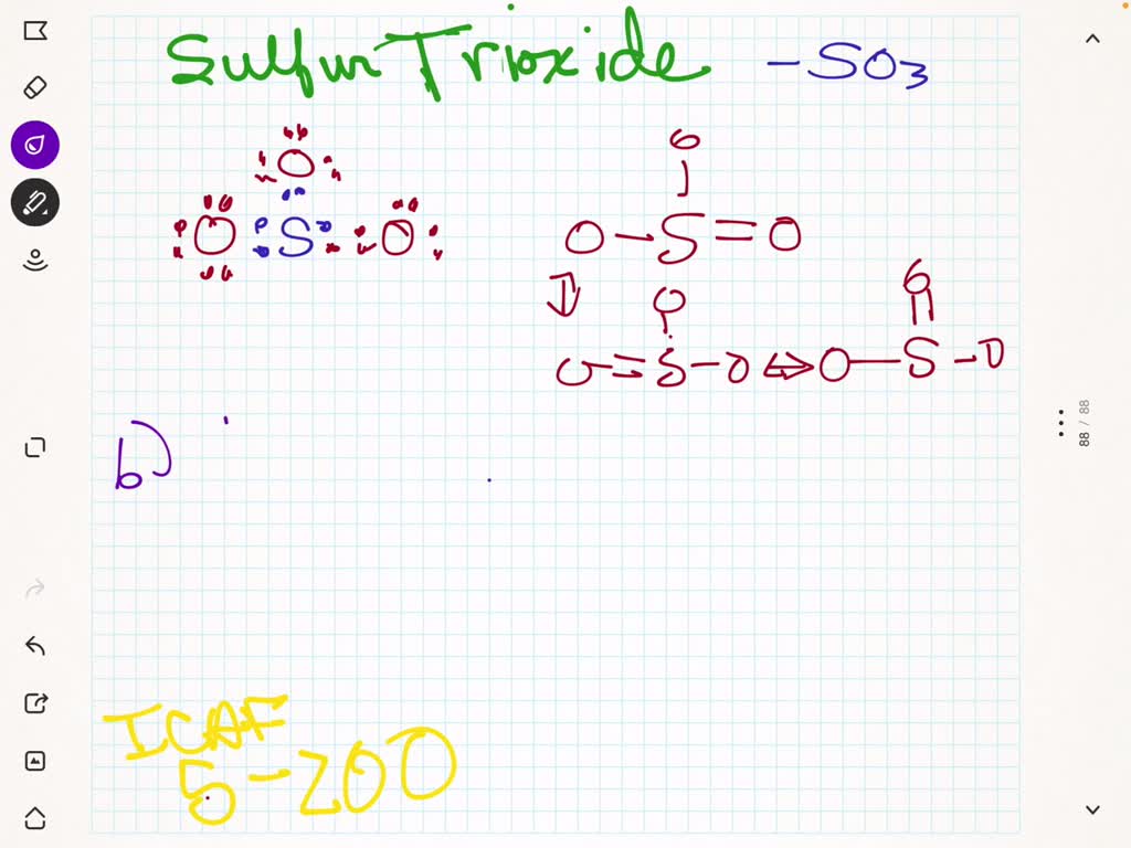 Solvedconsider Sulfur Trioxide A Draw A Dot Diagram That Obeys The Octet Rule For All Of The