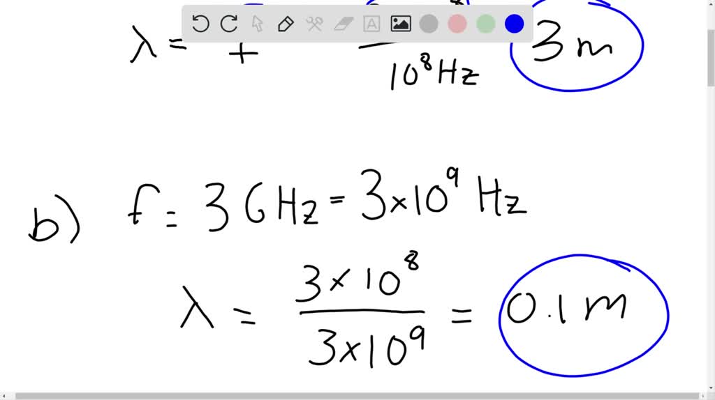 SOLVED: What are the wavelengths of (a) a 100- MHz FM radio wave, (b) a ...