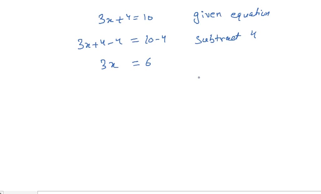 SOLVED:To solve an equation, we use the rules of algebra to put the ...