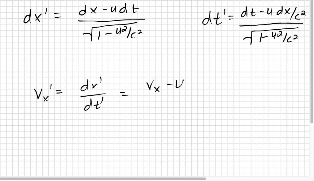 ⏩SOLVED:Derive the Lorentz velocity transformations for vx^' and… | Numerade