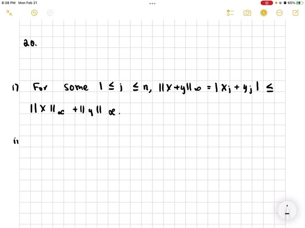 ⏩SOLVED:All vector norms must satisfy the triangle inequality. Prove ...