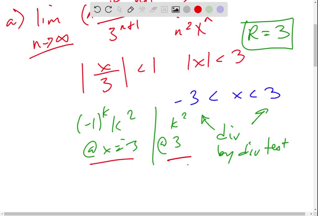 SOLVED:(a) Use the Ratio Test to find the radius of convergence and the ...
