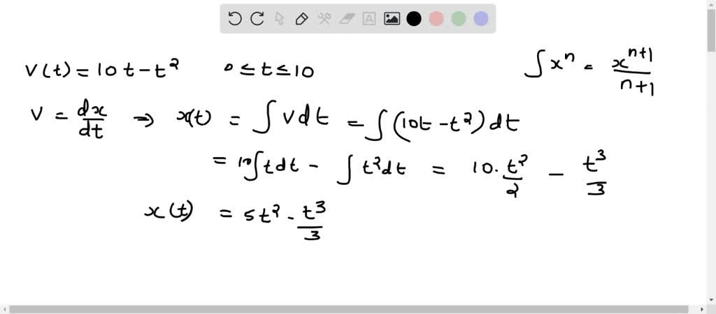 SOLVED:Suppose the velocity of an object moving along a straight line is given by v(t)=5(9+3 t-2 ...
