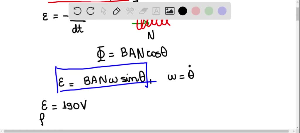 SOLVED:A generator is designed to produce a maximum emf of 190 V while rotating with an angular ...