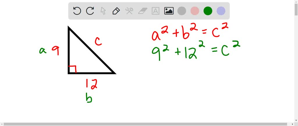 SOLVED:Finding the Hypotenuse, find the length of the hypotenuse in two ...