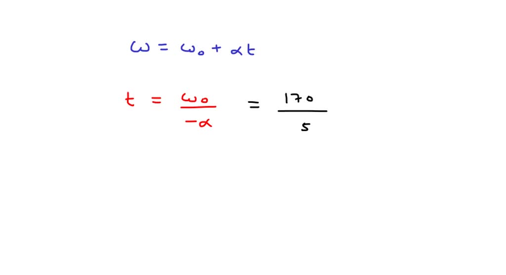 SOLVED:A particle revolving uniformly at 170 rad s^-1 is brought to ...