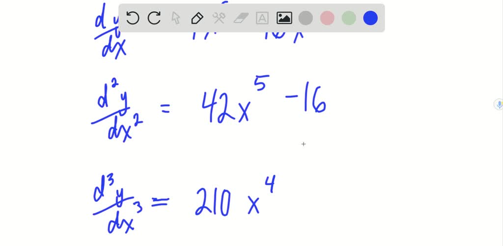 SOLVED For Y x 7 8 X 2 2 Find D 6 Y D X 6 