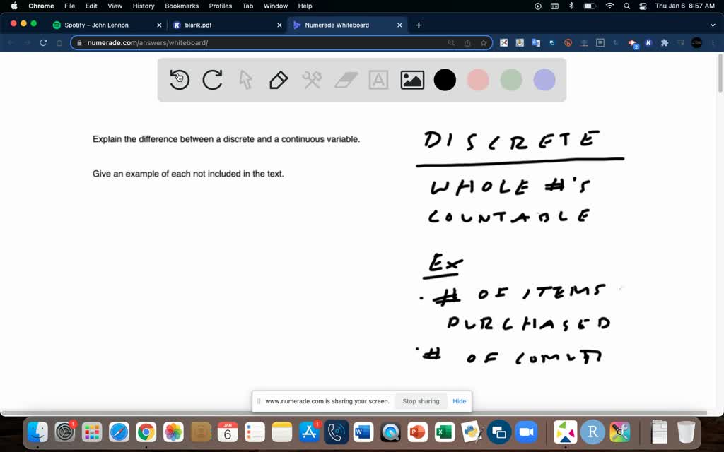 Explique La Diferencia Entre Variable Discreta Y Continua Proporcione 3387