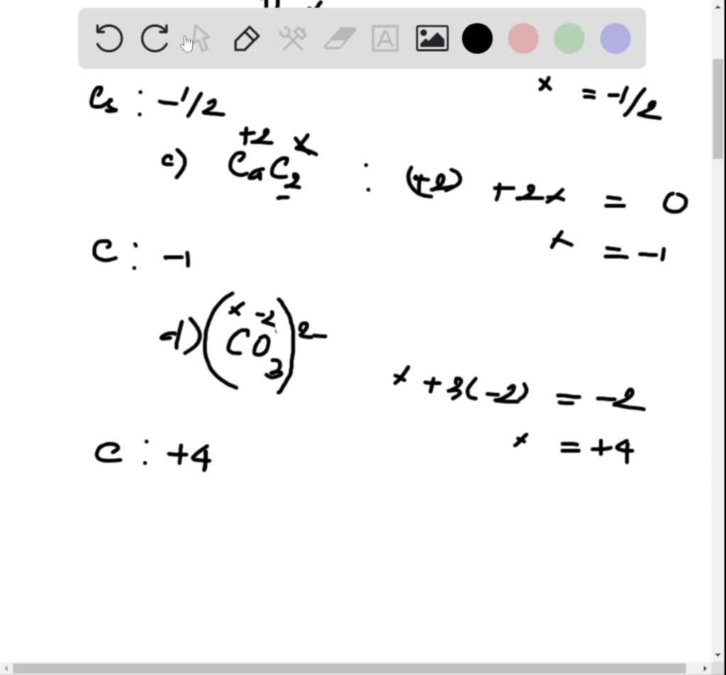 SOLVED:Give the oxidation numbers for the underlined atoms in the ...