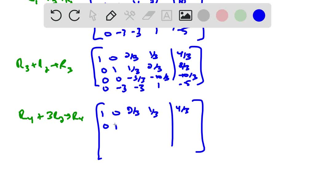 Solve each system of equations using matrices (row operations). If the system has no solution ...