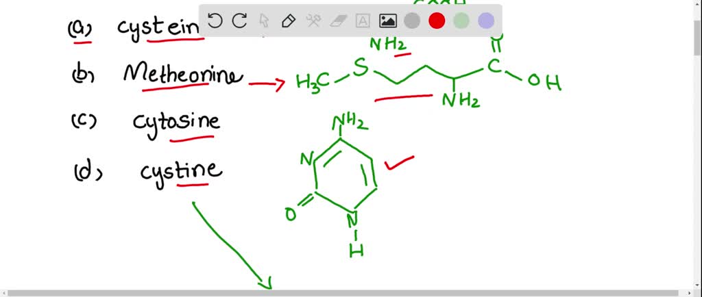 SOLVED:Thiol group is present in : (a) Cysteine (b) Methionine (c ...