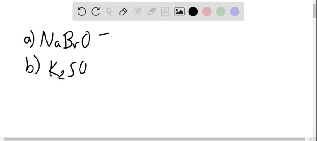 Give the formula and charge of the oxoanion in each of the following ...