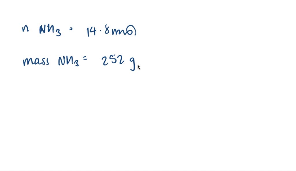 SOLVED:Concentrated aqueous ammonia is 14.8 M and has a density of 0.90 ...