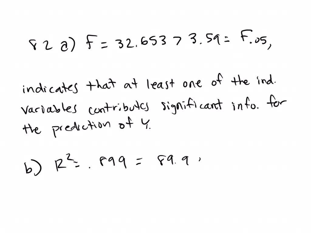 SOLVED:A multiple-regression equation with two predictor variables ...