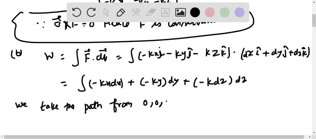 SOLVED:Verify that each of the following force fields is conservative. Then find, for each, a ...