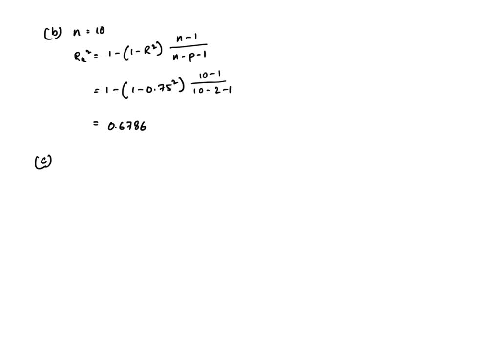 SOLVED:R^2 in Shoe Sales Prediction. In exercise 4 , the following ...