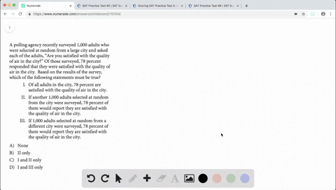 Sat practice test # 5 | Numerade