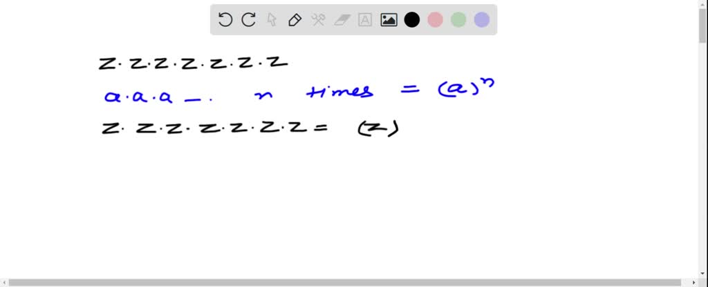 SOLVED:For the following problems, write each of the quantities using exponential notation. (z+w ...