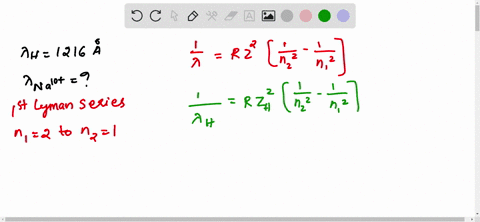 ⏩SOLVED:The wavelength of first line of Lyman series of H -atom is ...