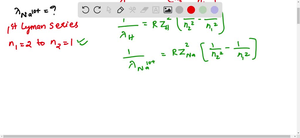 SOLVED: The wavelength of first line of Lyman series in hydrogen atom ...