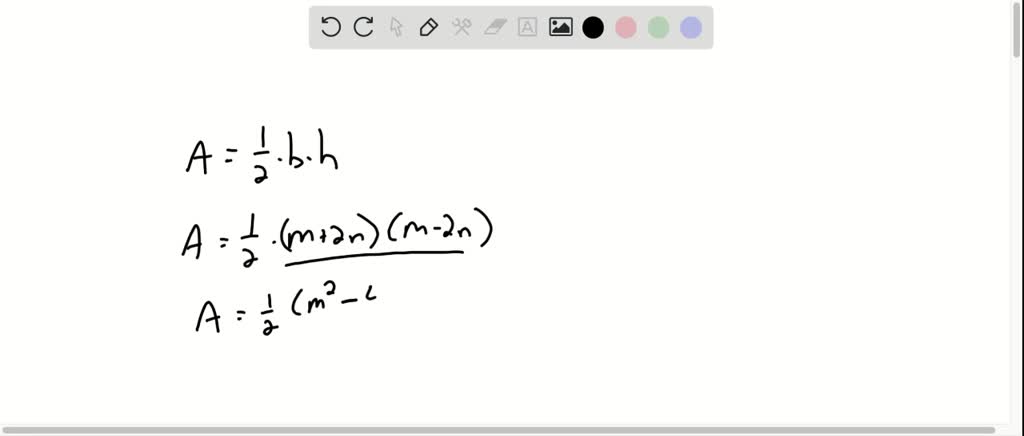 SOLVED:Determine a polynomial that represents the area of each figure ...