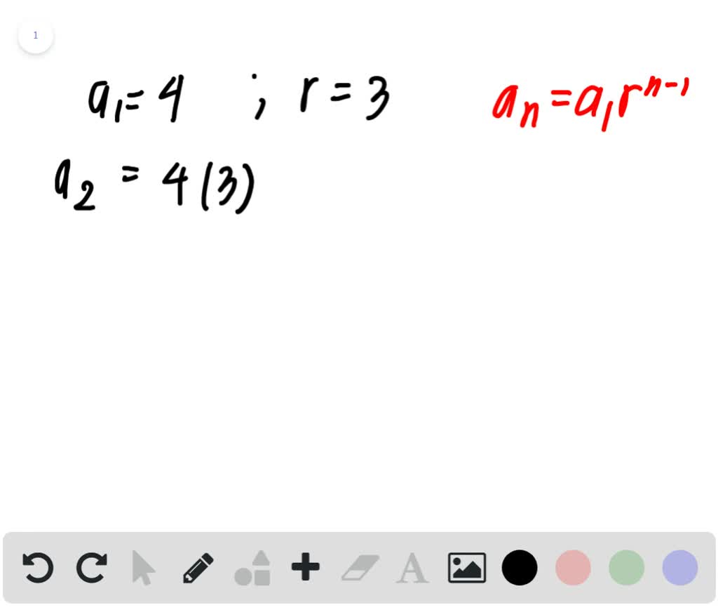 SOLVED: In Exercises 1–8, write the first five terms of each geometric ... SOLVED: In Exercises 1–8, write the first five terms of each geometric ...