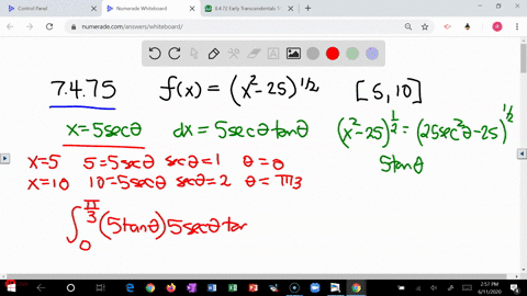 Using the integral of sec' u By reduction formula 4 in Section 7.3, ∫ ...