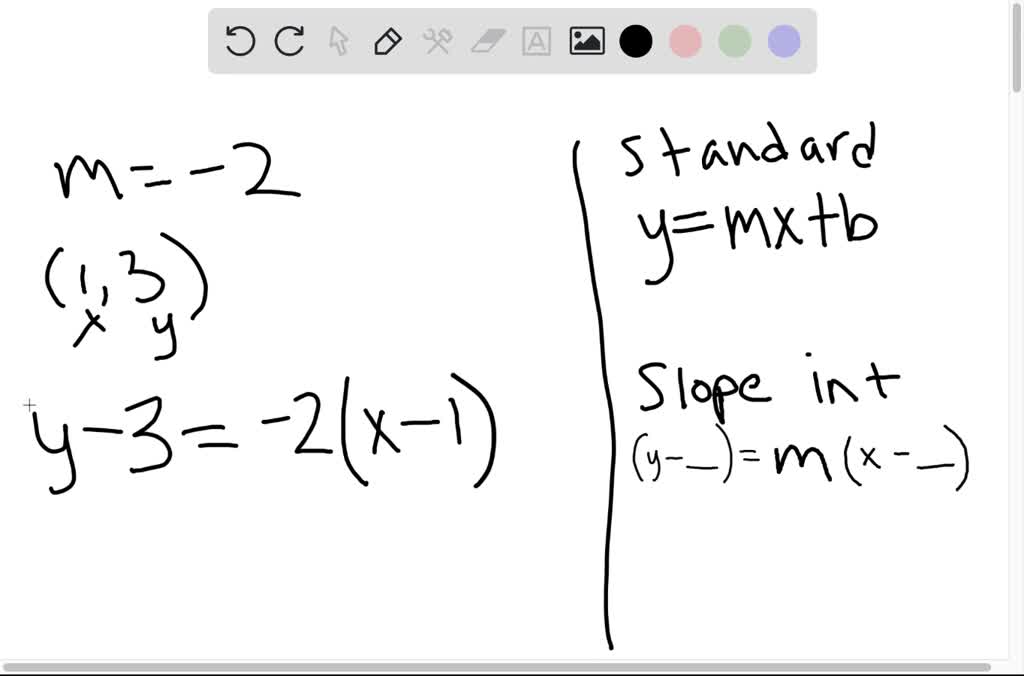 SOLVED Write An Equation For Line Described Give Answers In Standard 