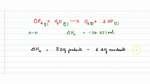 SOLVED:The compound oxygen difluoride is quite reactive, giving oxygen ...