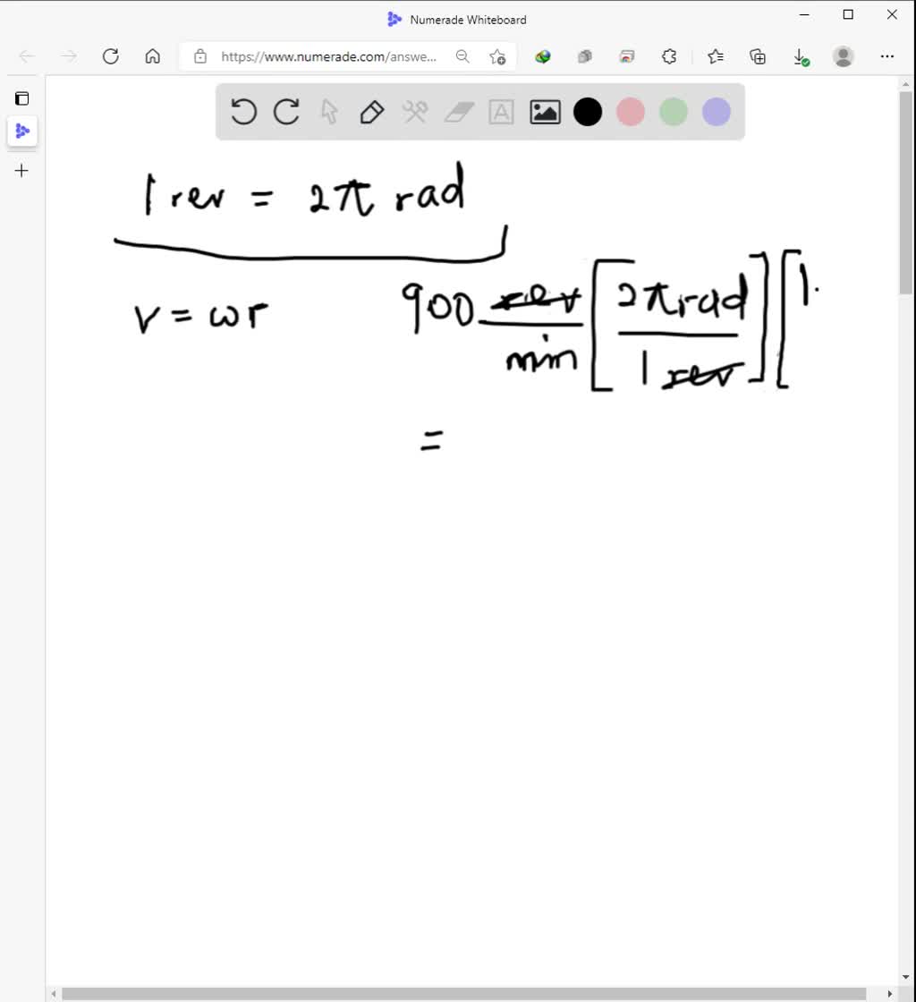 SOLVED A Fan Turns At A Rate Of 900 Rpm i e Rev min A Find The