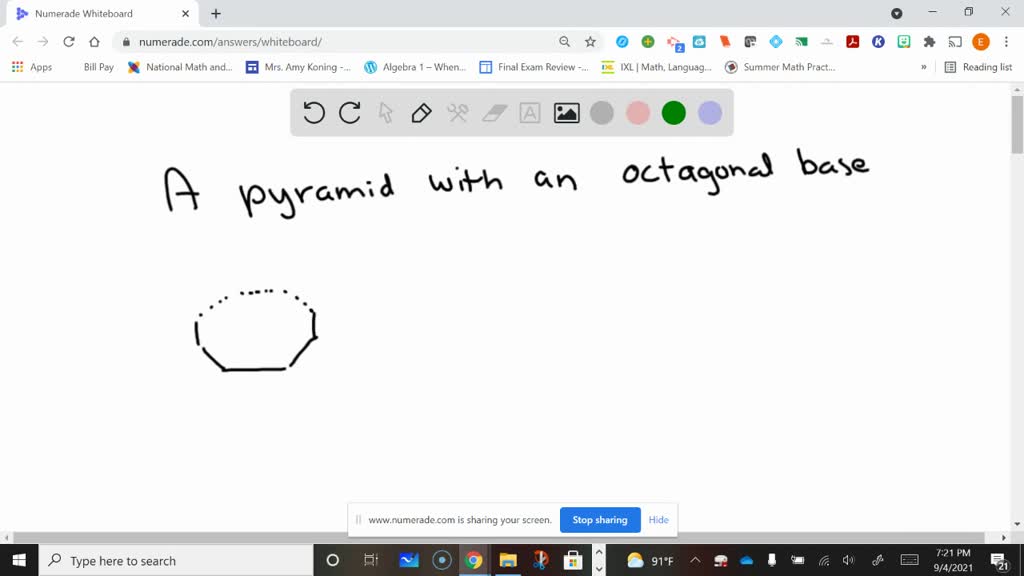 SOLVED:Sketch, label, and mark the figure. A pyramid with an octagonal base