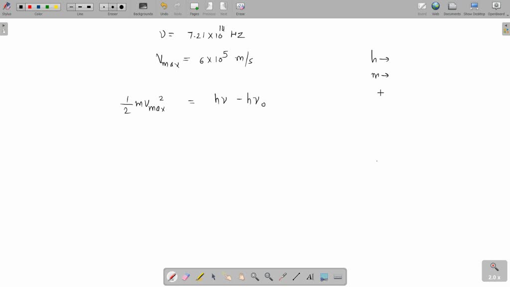SOLVED: The threshold frequency for a metal is 10 Hz. When light of ...