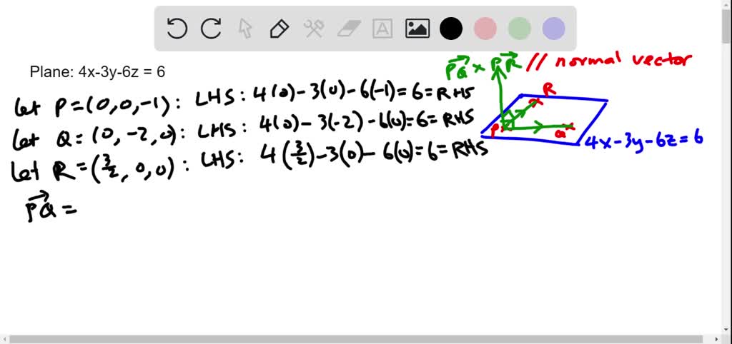 SOLVED:Find the coordinates of three points P, Q, and R in the plane ...