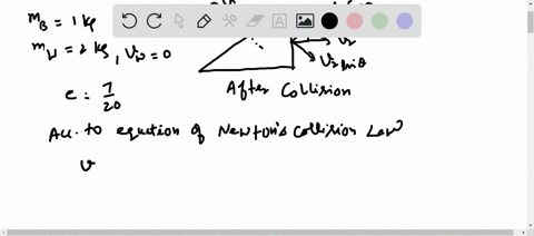 SOLVED:A ball of mass 1 kg moving with velocity 10 m / s collides perpendicularly on a smooth ...