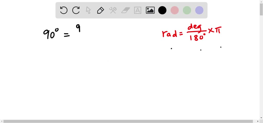 SOLVED:Convert each of the following to radians without using a ...