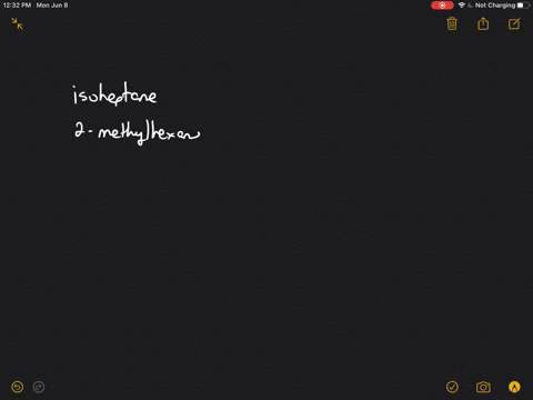 SOLVED:The compound isoheptane is best represented by the formula (a ...