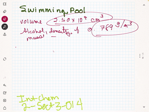 SOLVED: The volume of an Olympic-sized swimming pool is 2.50 ×10^9 cm^3 ...