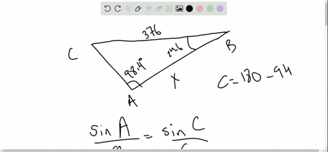 SOLVED:Finding an Angle or Side Use the Law of Sines to find the ...