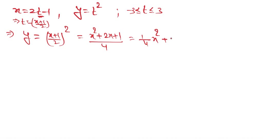 Solved Find A Rectangular Equation Equivalent To The Given Pair Of