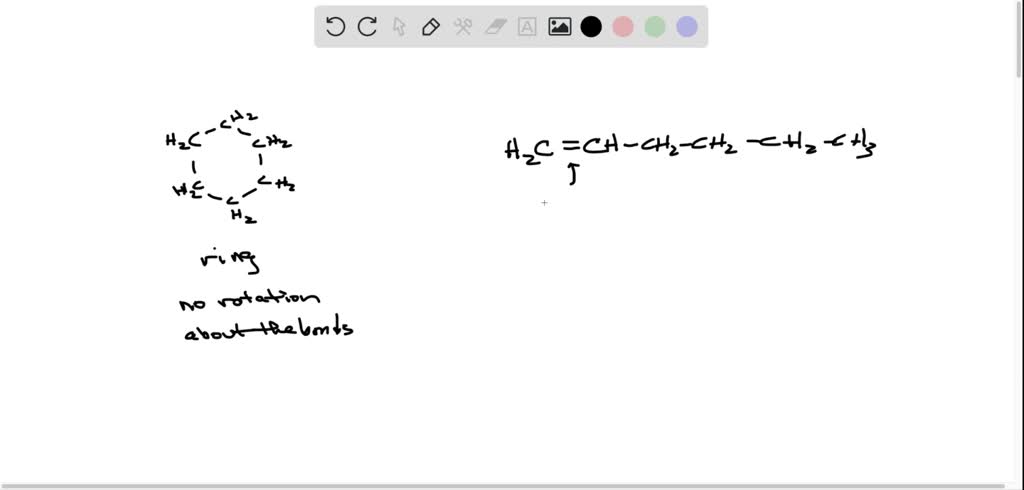 SOLVED:Cyclohexane and 1 -hexene are isomers that both have the formula ...